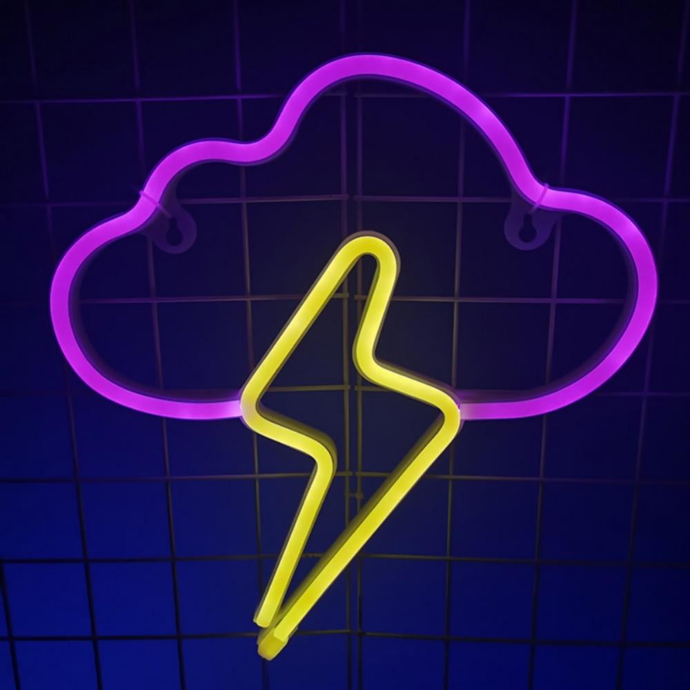 Neon Sign Lightning, for Wall Decor, Battery or USB Powered Led ...