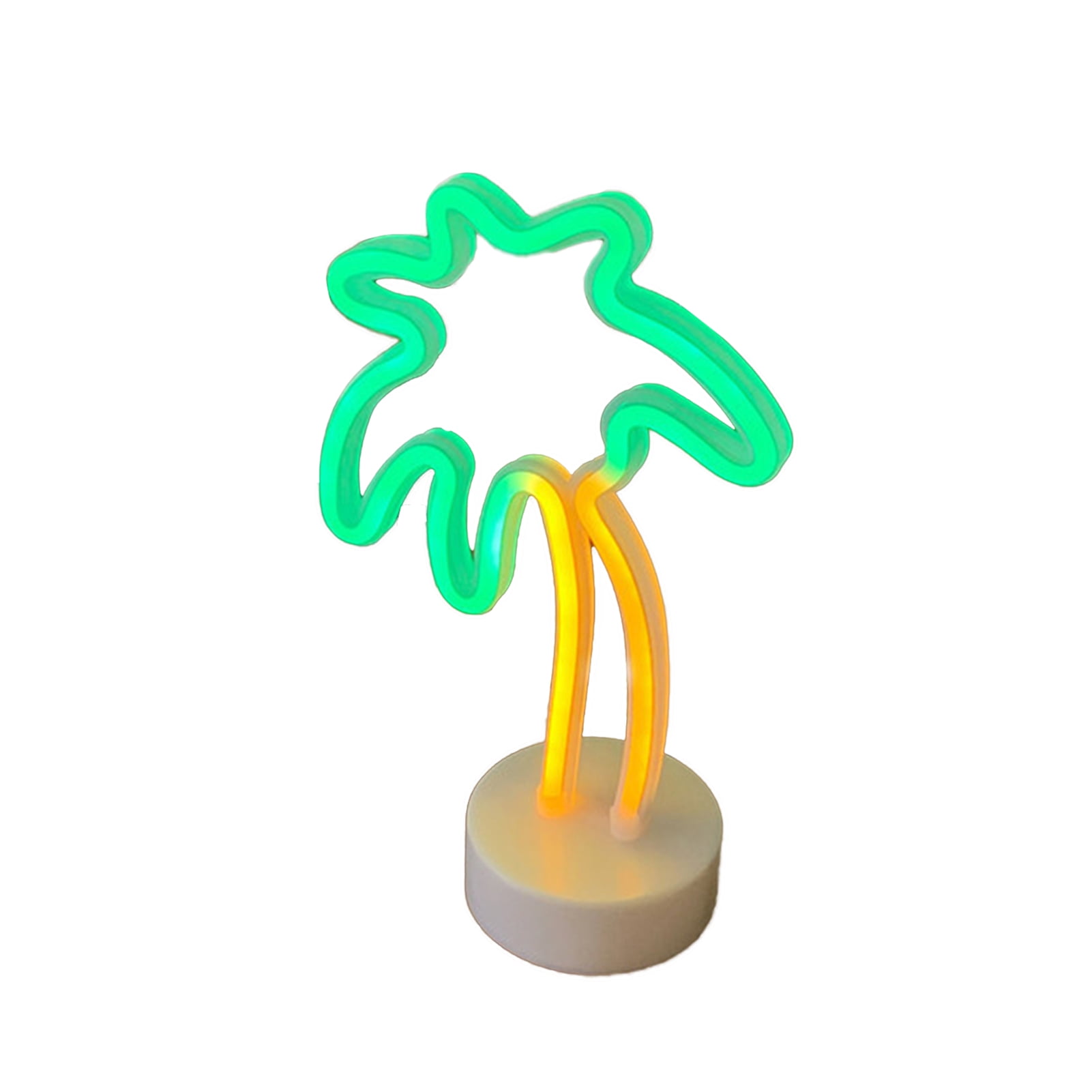 Neon Signs, Coconut Palm Tree LED Neon Light Sign with Holder Base ...