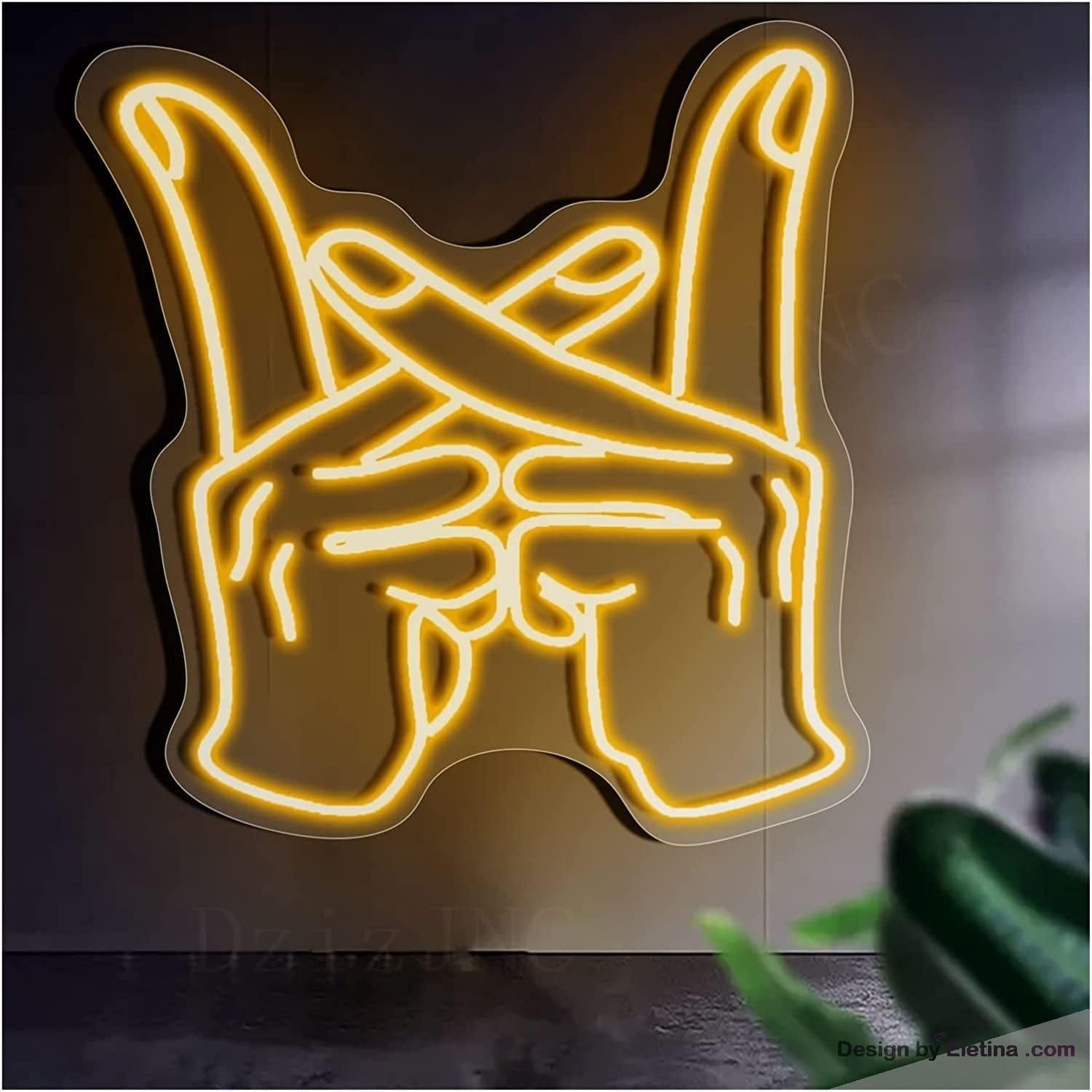 Neon Signs for Wall Decor Light Advertisable Light Advertisable Finger ...