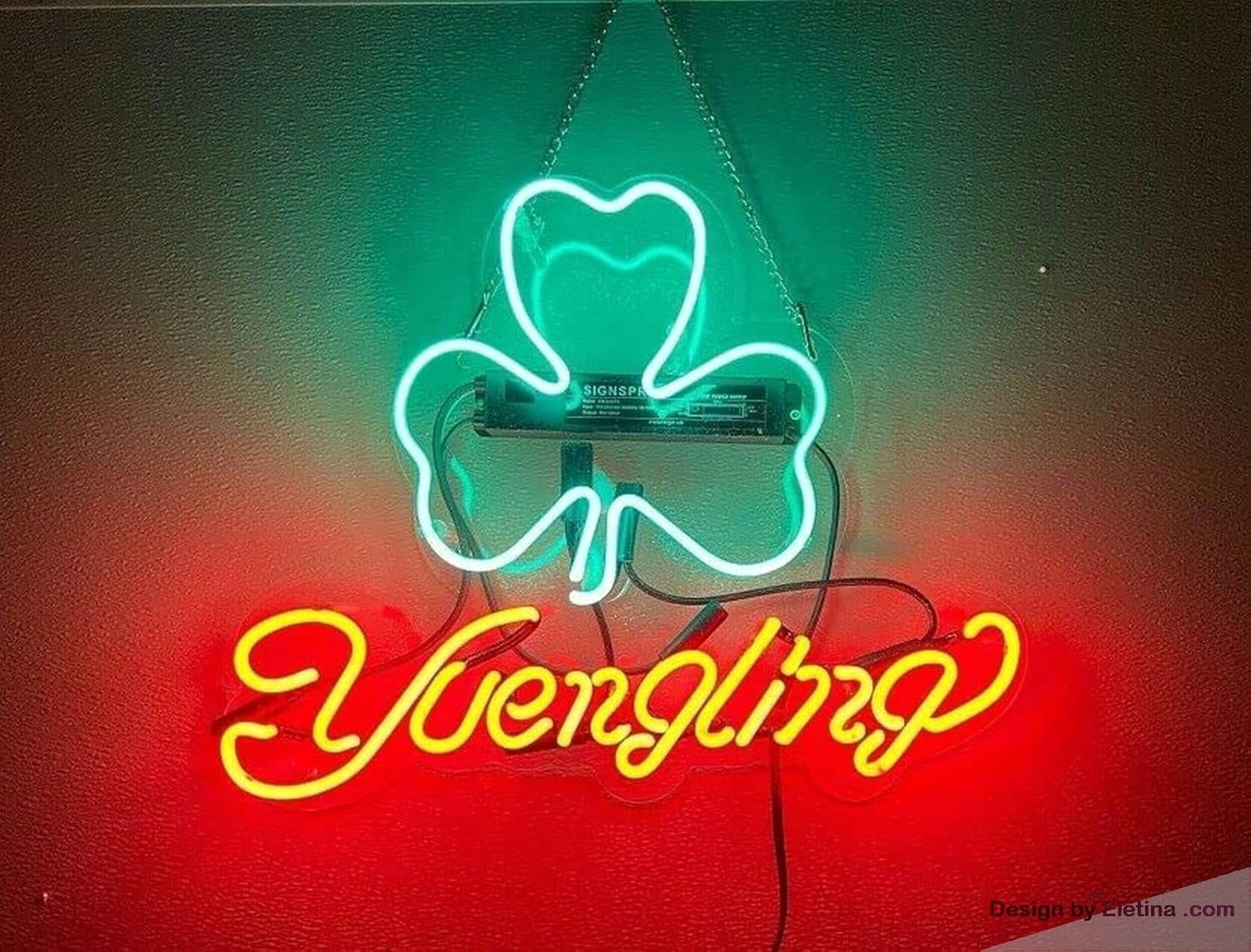 Neon Signs for Wall Decor 16x20 Yuenglings Clover Shamrock Sign Acrylic ...
