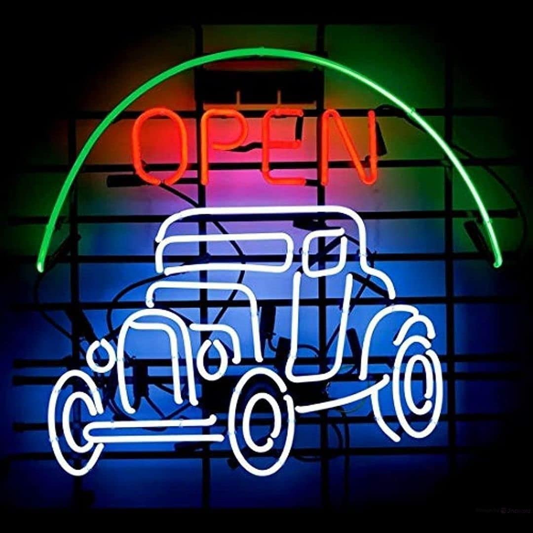 Neon Signs for Wall Decor 16x20inch Open Car Sign (varioussizes) Beer ...