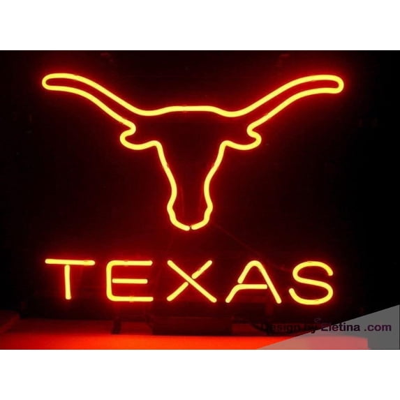 Neon Signs for Wall Decor 20 * 24 Texas Sports Team Longhorn Sign Light ...