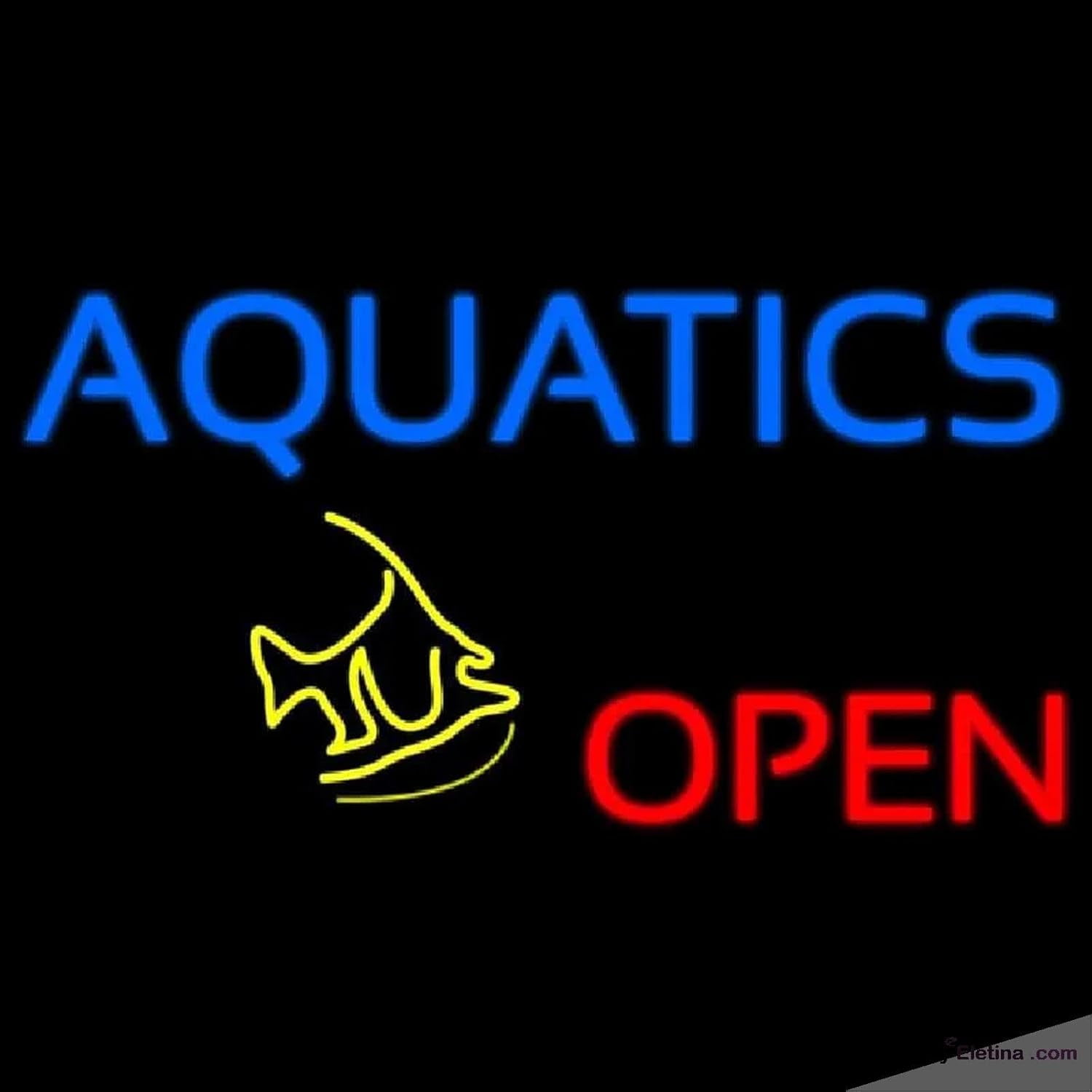 Neon Signs for Wall Decor Aquatics Open Fish Handmade Art Sign Neon Led ...