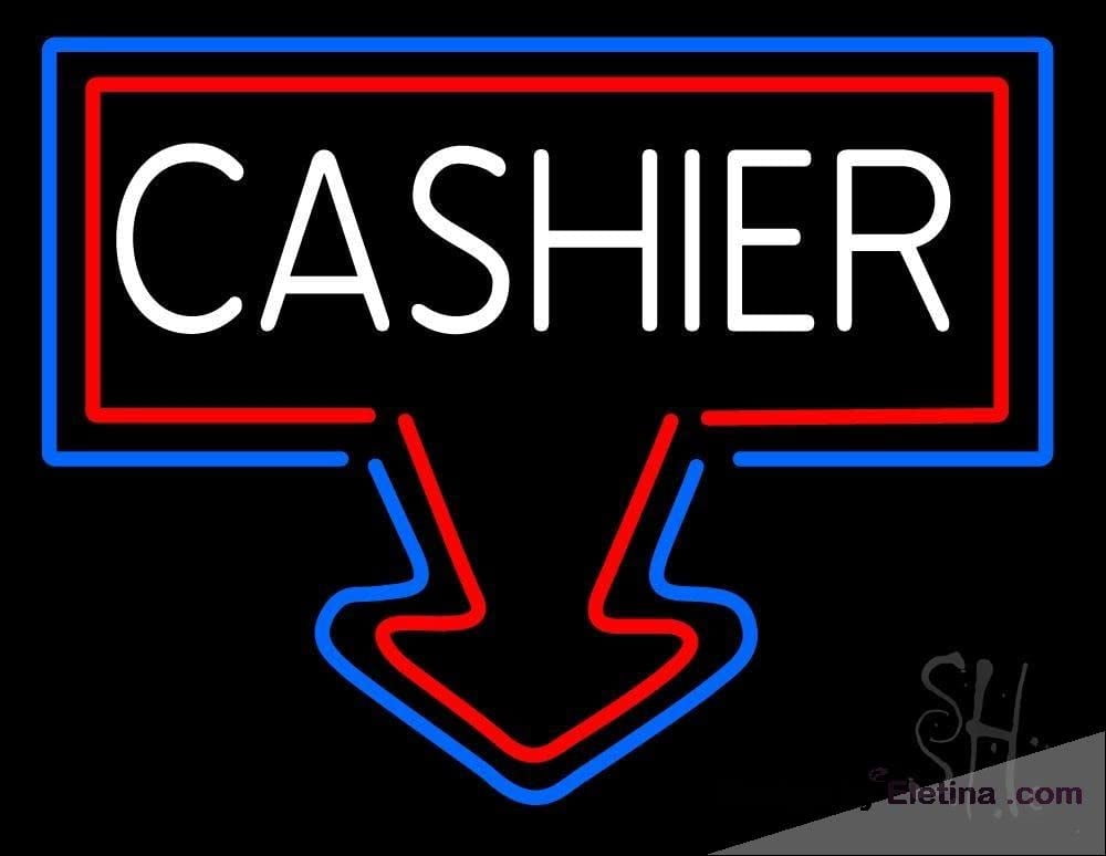 Neon Signs for Wall Decor Arrow Cashier Sign Neon Led Tubing 15x17inch ...