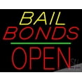 Neon Signs for Wall Decor Bail Bonds Block Open Green Line Sign Neon ...