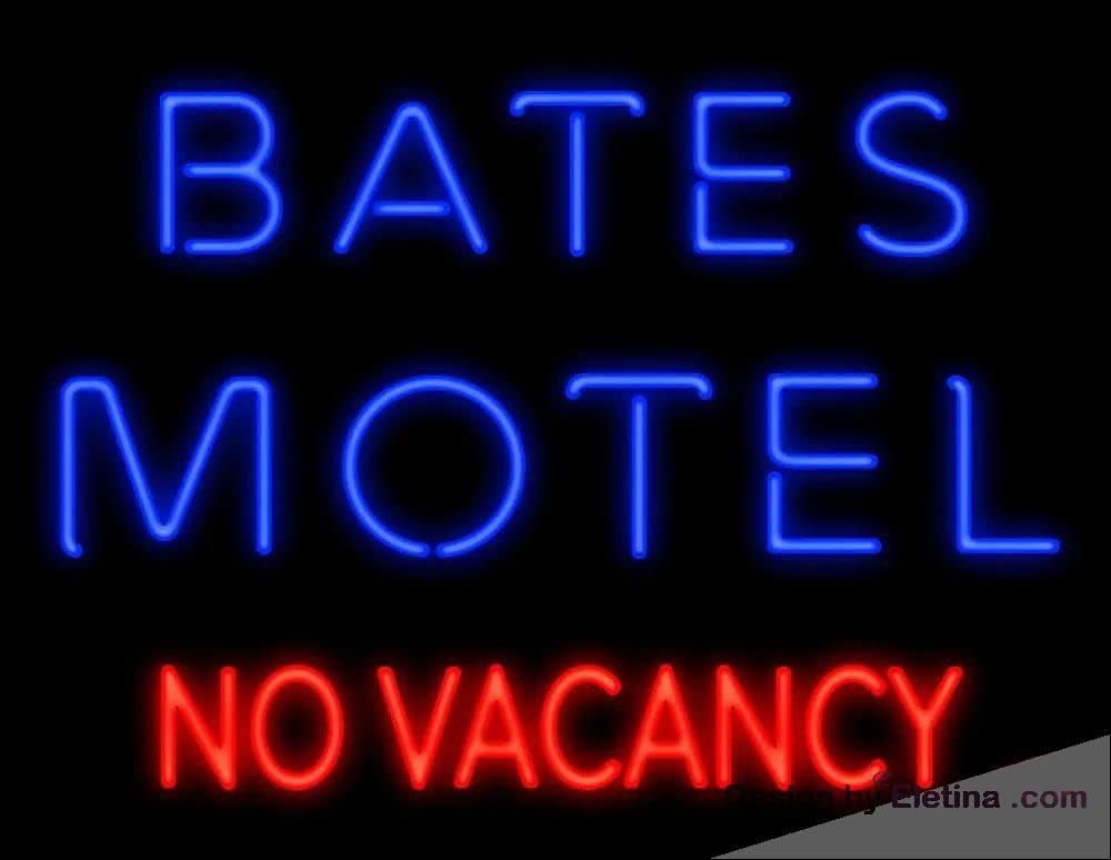Neon Signs for Wall Decor Bates Motel No Vacancy Handmade Art Neon Led ...