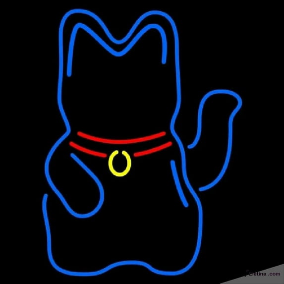 Neon Signs for Wall Decor Beckoning Cat Handmade Art Sign Neon Led ...