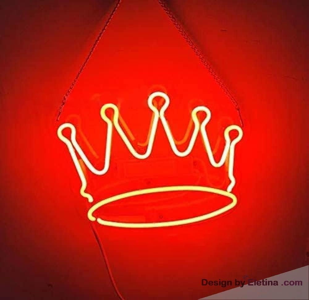 Neon Signs for Wall Decor Beer Bar Sense in Red Crown Sign Acrylic ...