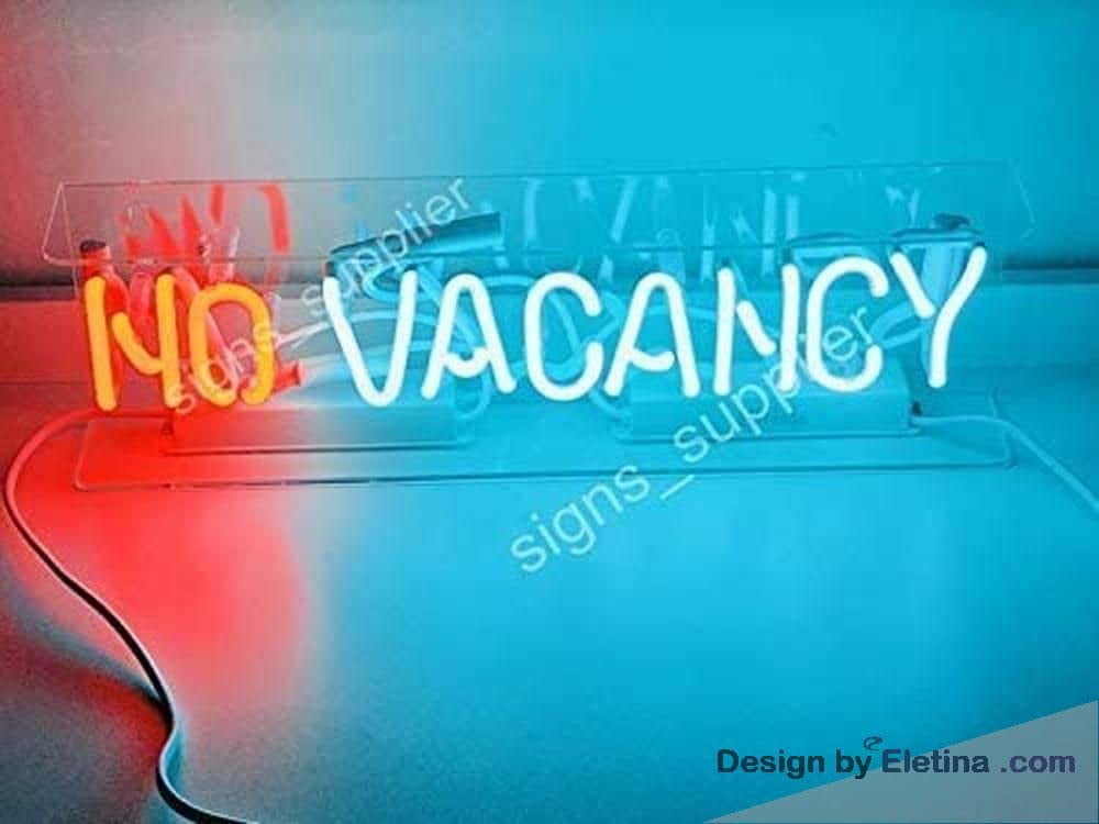 Neon Signs for Wall Decor Beer Bar in No Vacancy Acrylic Bo Sign With ...