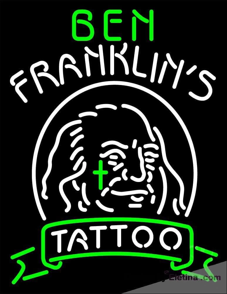 Neon Signs for Wall Decor Ben Franklins Tattoo Sign Neon Led ...