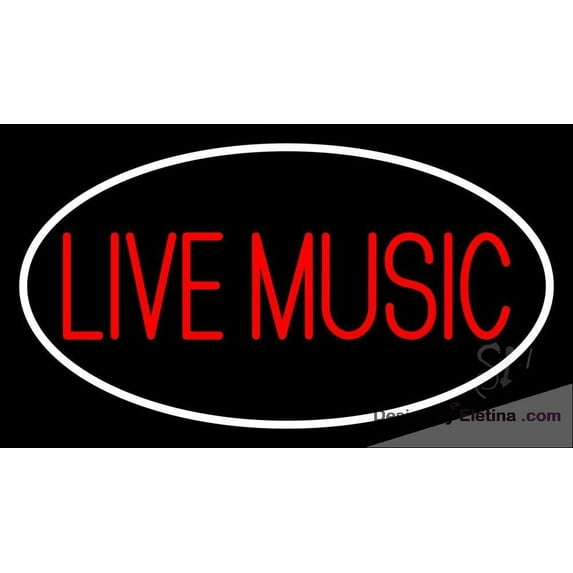 Neon Signs for Wall Decor Block Live Music Red Sign Neon Led ...