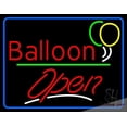 Neon Signs for Wall Decor Blue Border Open Balloon Green Line Sign Neon ...