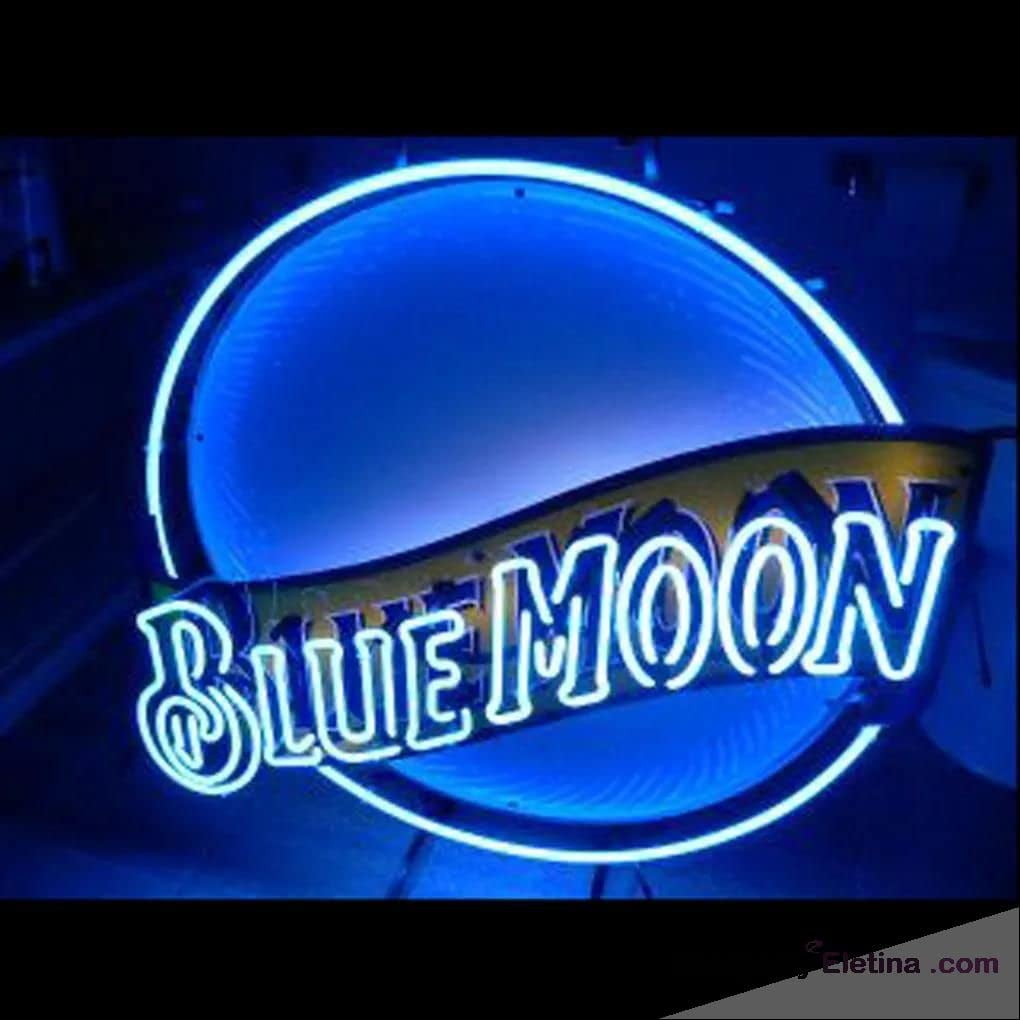 Neon Signs for Wall Decor Blue Moon Beer Bar Sign Neon Led ...