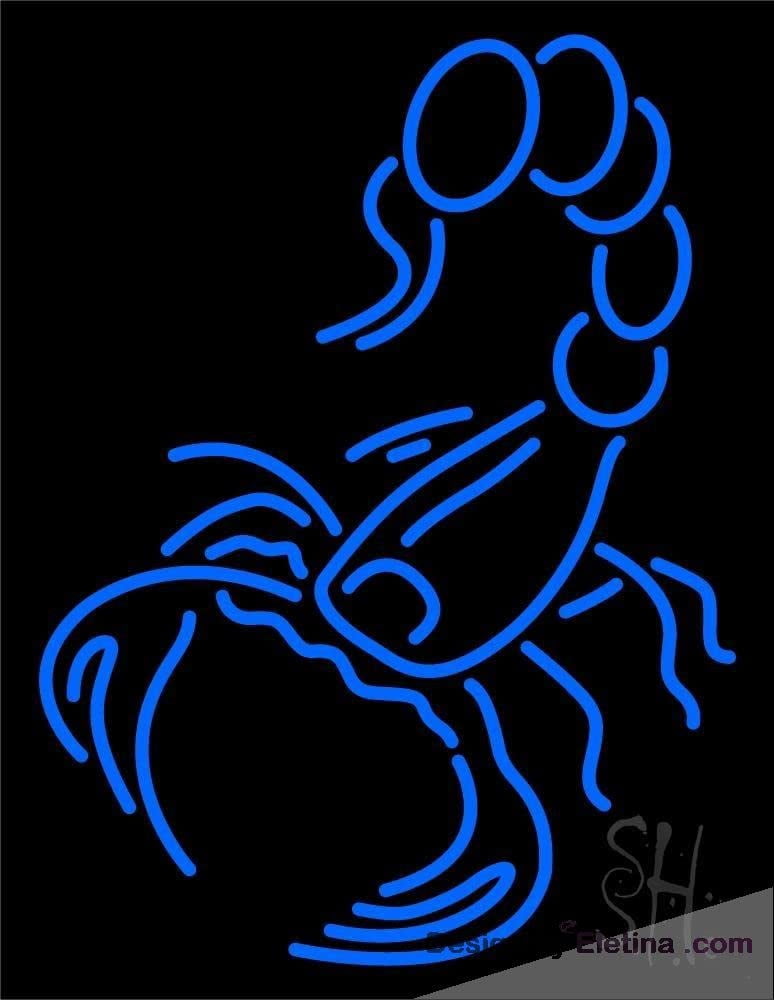 Neon Signs for Wall Decor Blue Scorpion Logo Sign Neon Led Tubing ...