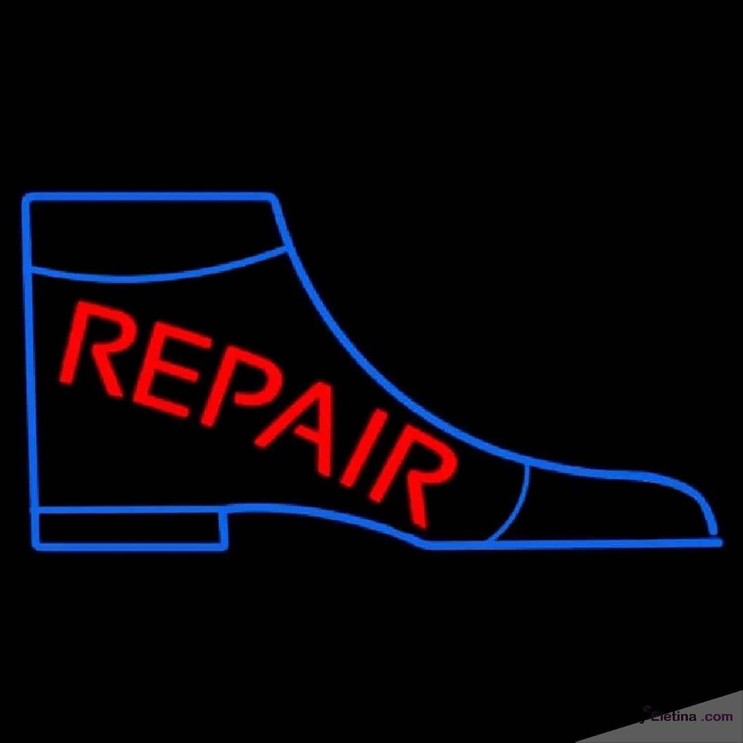 Neon Signs for Wall Decor Boot Repair Handmade Art Sign Neon Led Tubing ...