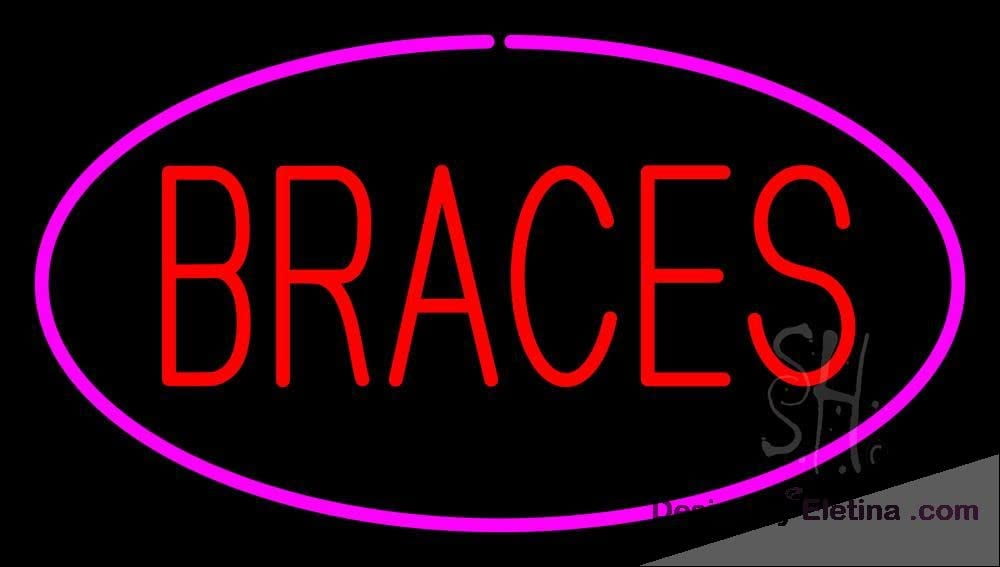 Neon Signs for Wall Decor Braces Pink Sign Neon Led Tubing16x20inch ...