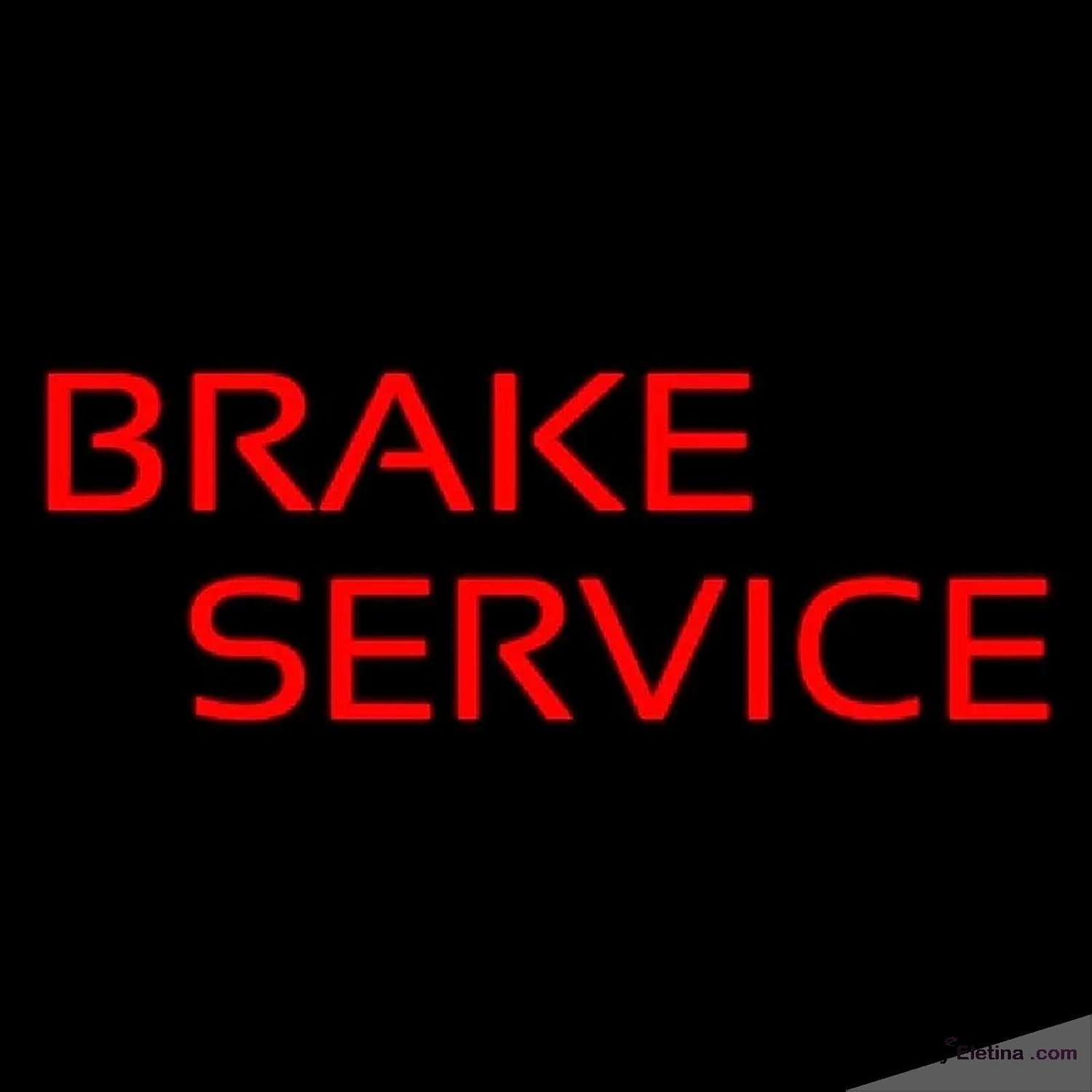 Neon Signs for Wall Decor Brake Service Red Handmade Art Sign Neon Led ...