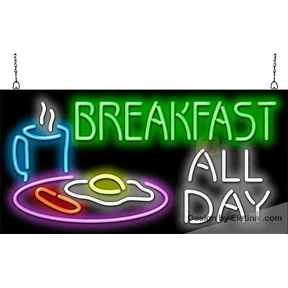 Neon Signs for Wall Decor Breakfast All Day Sign Neon Led ...