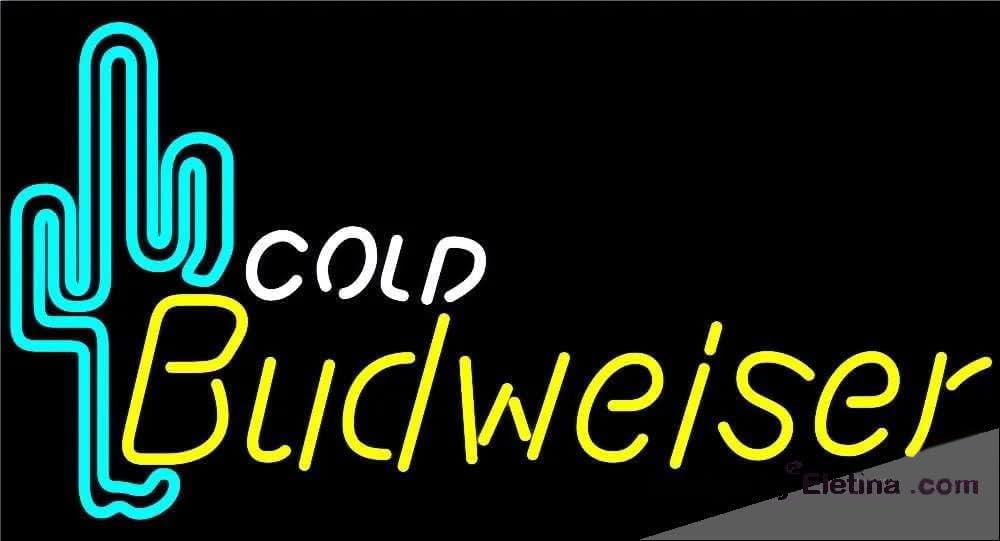 Neon Signs for Wall Decor Bud Cold Cactus Beer Sign Neon Led Tubing ...