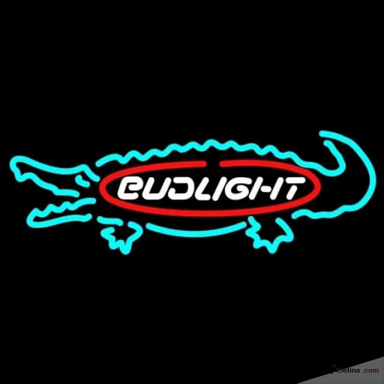 Neon Signs for Wall Decor Bud Light Alligator Beer Sign Handmade Art ...