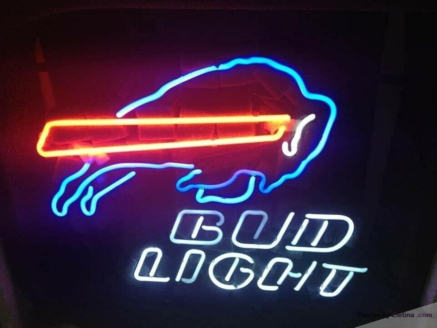 Neon Signs for Wall Decor Buds Light Bill Sign Light Man Cave Bar Pub ...