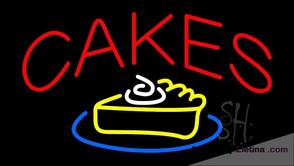 Neon Signs for Wall Decor Cakes With Cake Slice Sign Neon Led ...