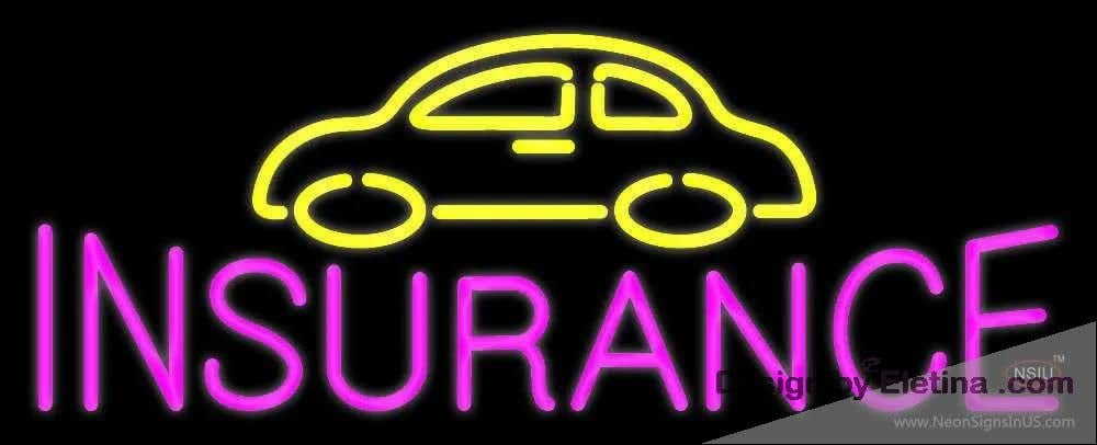 Neon Signs for Wall Decor Car Logo Auto Insurance Logo Handmade Art ...