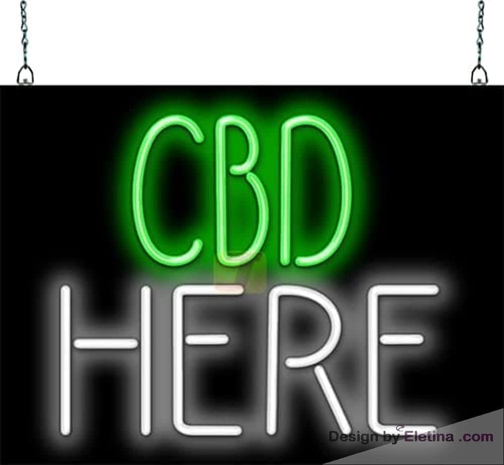 Neon Signs for Wall Decor Cbd Here Sign Neon Led Tubing16x20inch ...