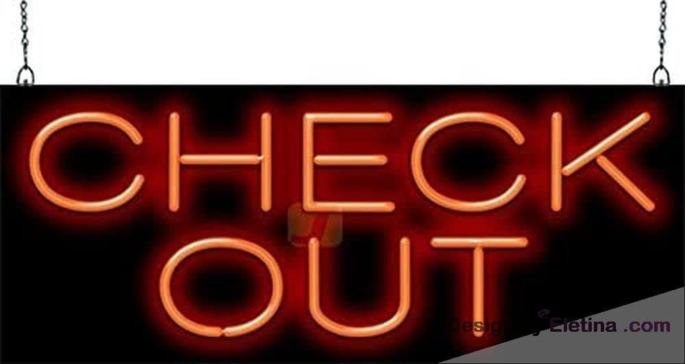 Neon Signs for Wall Decor Check Out Sign Neon Led Tubing16x20inch ...