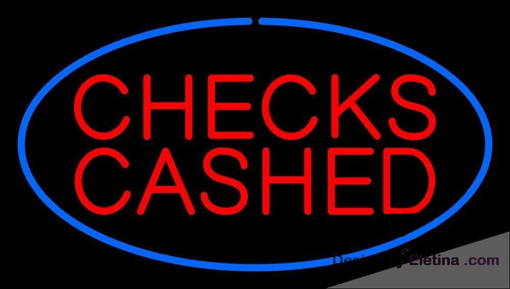 Neon Signs for Wall Decor Checks Cashed Sign Neon Led Tubing16x20inch ...