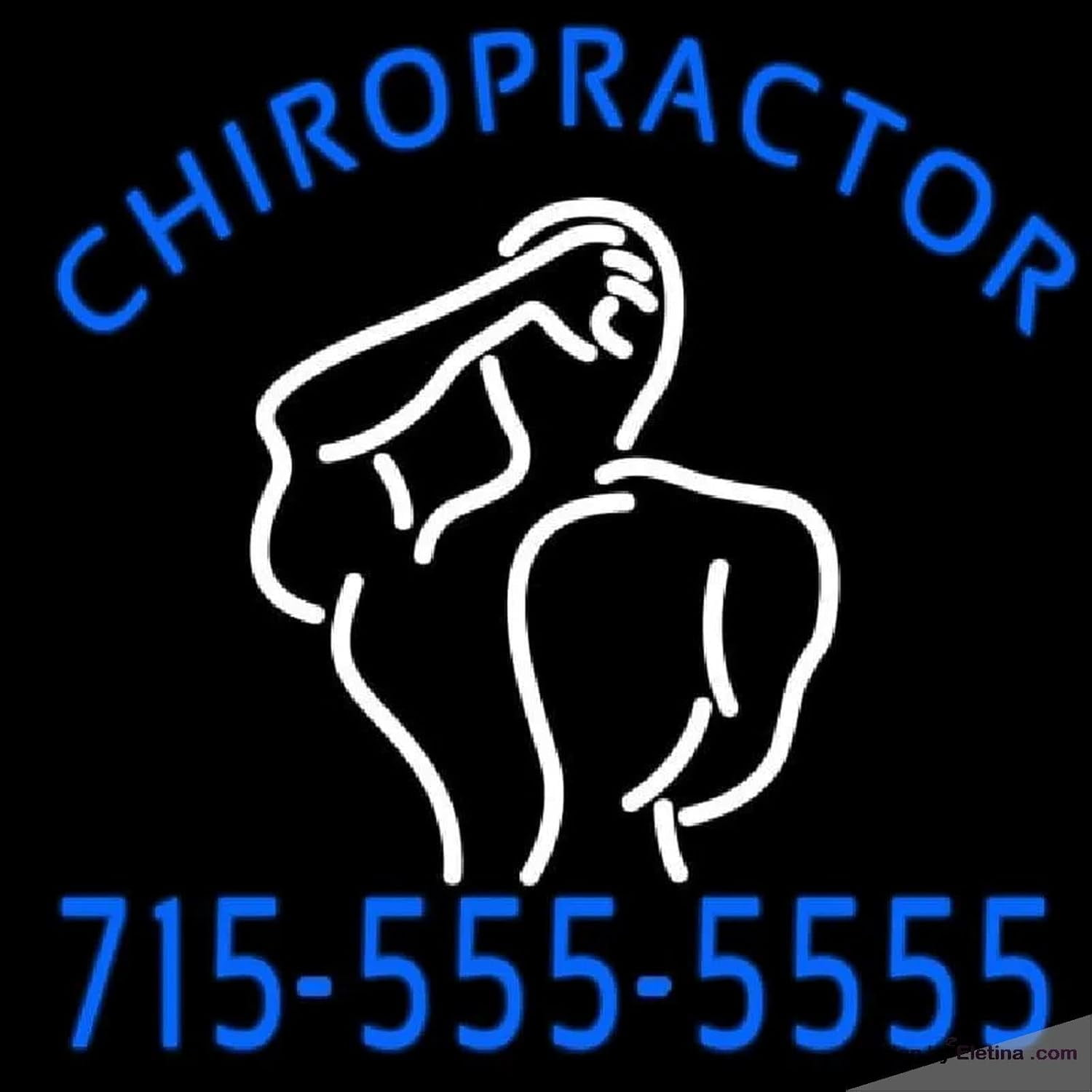 Neon Signs for Wall Decor Chiropractor Logo With Number Handmade Art ...