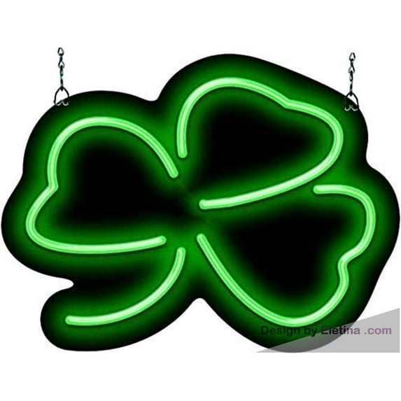 Neon Signs for Wall Decor Clover Sign Neon Led Tubing16x20inch ...