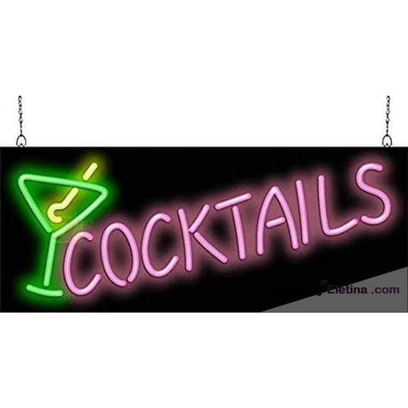 Neon Signs for Wall Decor Cocktails Sign Neon Led Tubing16x20inch ...