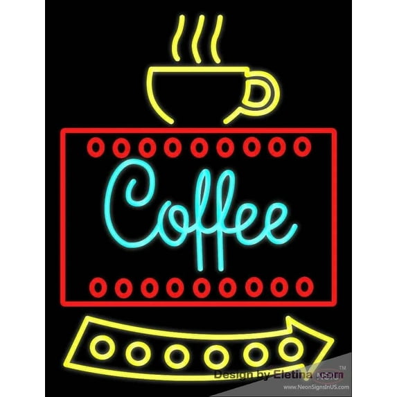 Neon Signs for Wall Decor Coffee Sign With Cup Handmade Art Sign Neon ...
