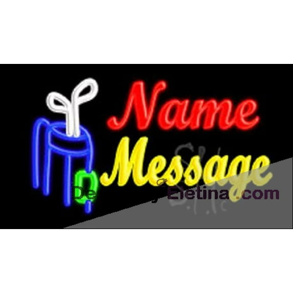 Neon Signs for Wall Decor Custom Golf Bag Sign Neon Led Tubing16x20inch ...