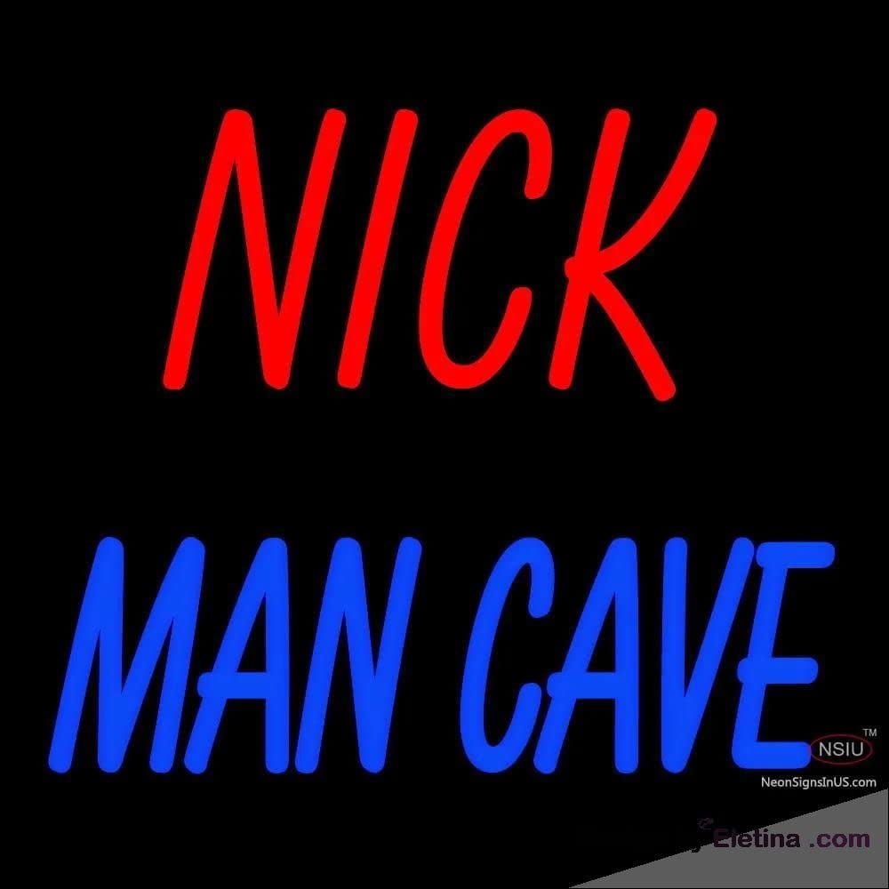Neon Signs for Wall Decor Custom Nick Man Cave Handmade Art Sign Neon ...