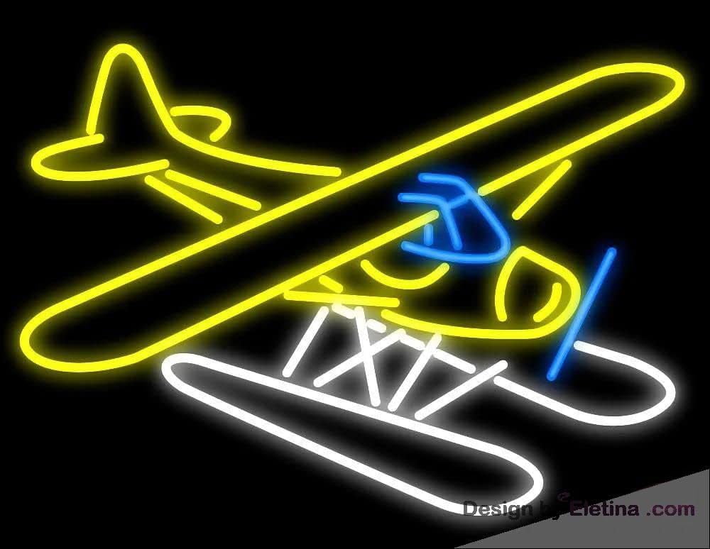 Neon Signs for Wall Decor De Havilland Beaver Float Plane Handmade Art ...