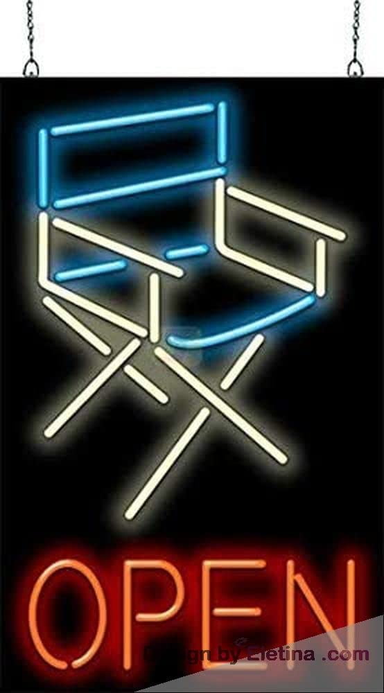 Neon Signs for Wall Decor Director Chair Open Sign Neon Led Tubing ...