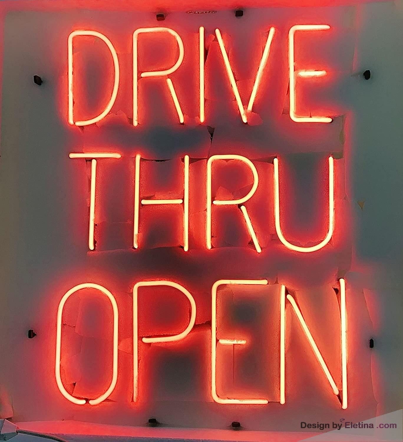 Neon Signs for Wall Decor Drive Thru Open Sign Light Man Cave Bar Pub ...