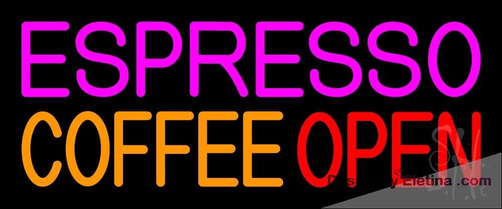 Neon Signs for Wall Decor Espresso Coffee Open Sign Neon Led ...
