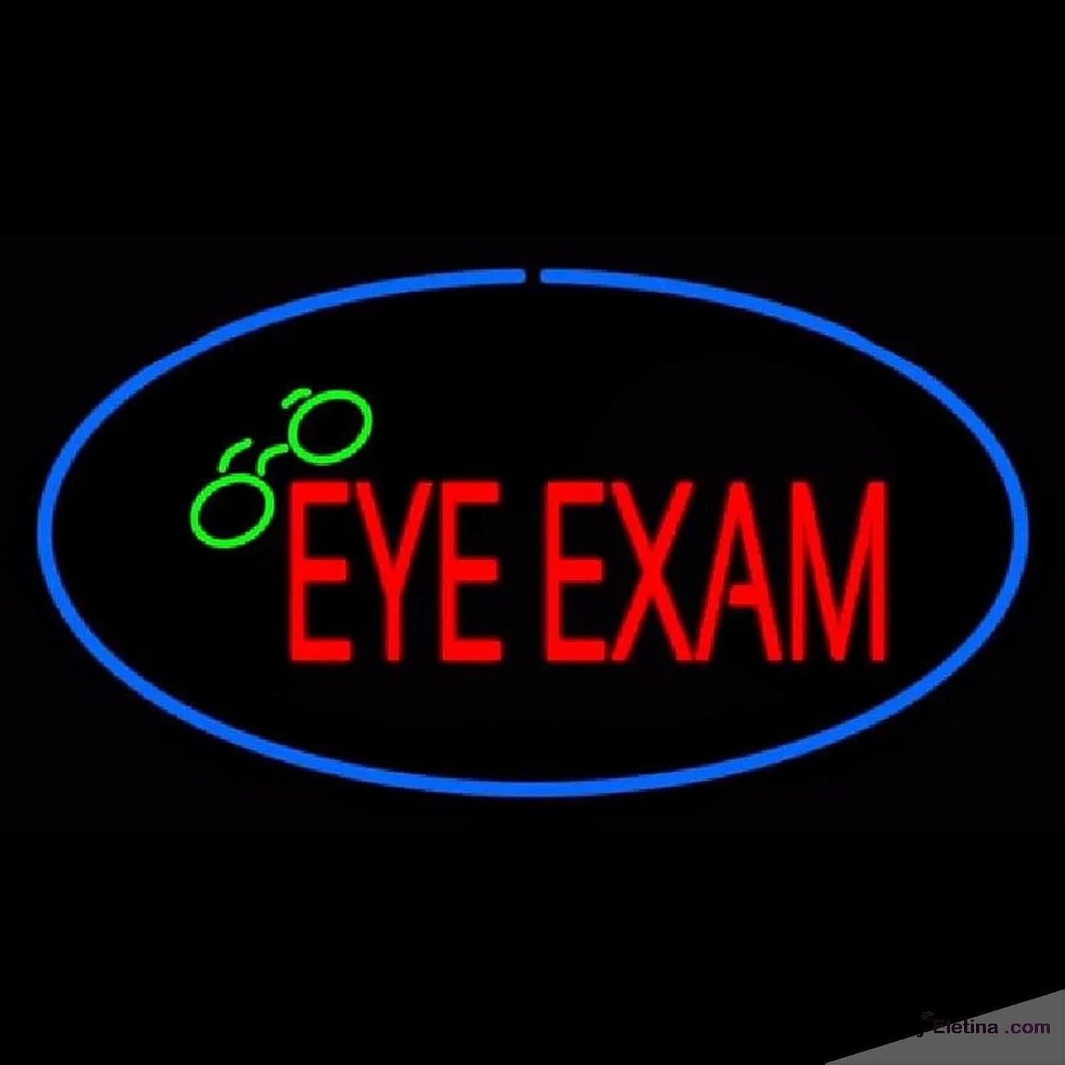 Neon Signs for Wall Decor Eye Eams Oval Blue Handmade Art Sign Neon Led ...