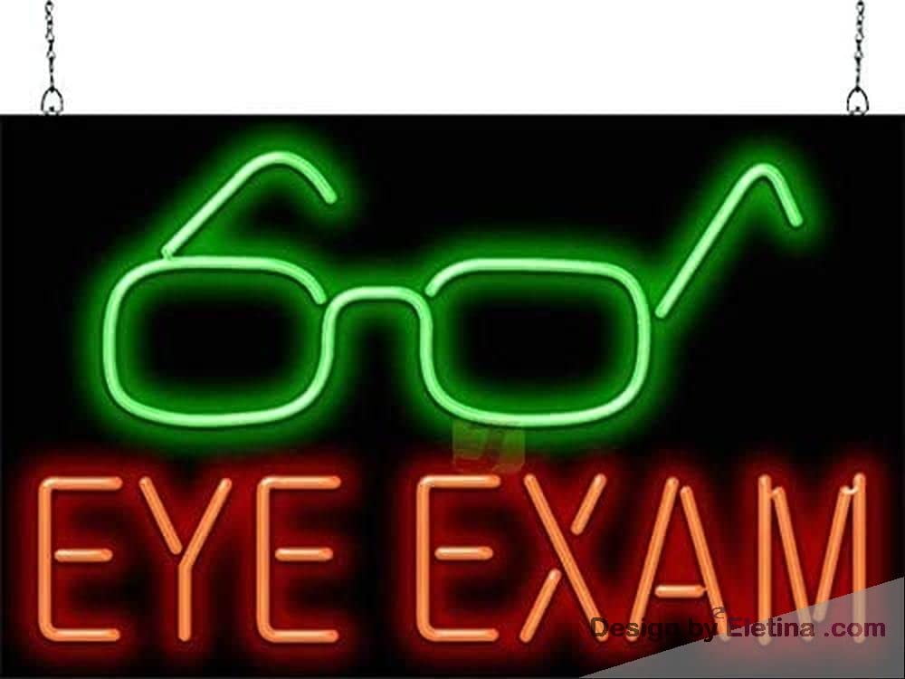 Neon Signs for Wall Decor Eye Exam Sign Neon Led Tubing16x20inch ...