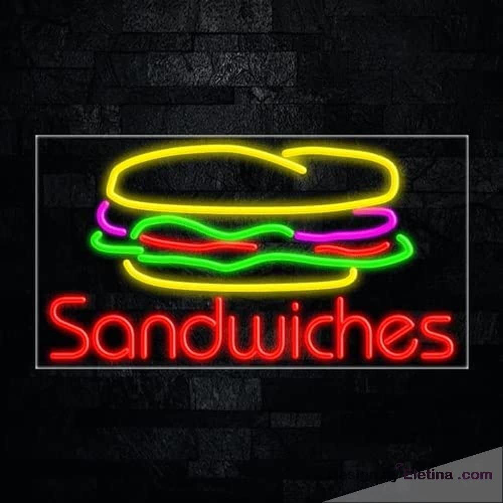 Neon Signs for Wall Decor Flex Sandwiches Sign Business Displays ...