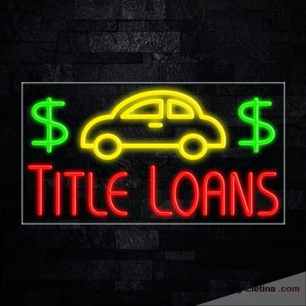 Neon Signs for Wall Decor Flex Title Loans Sign Business Displays ...