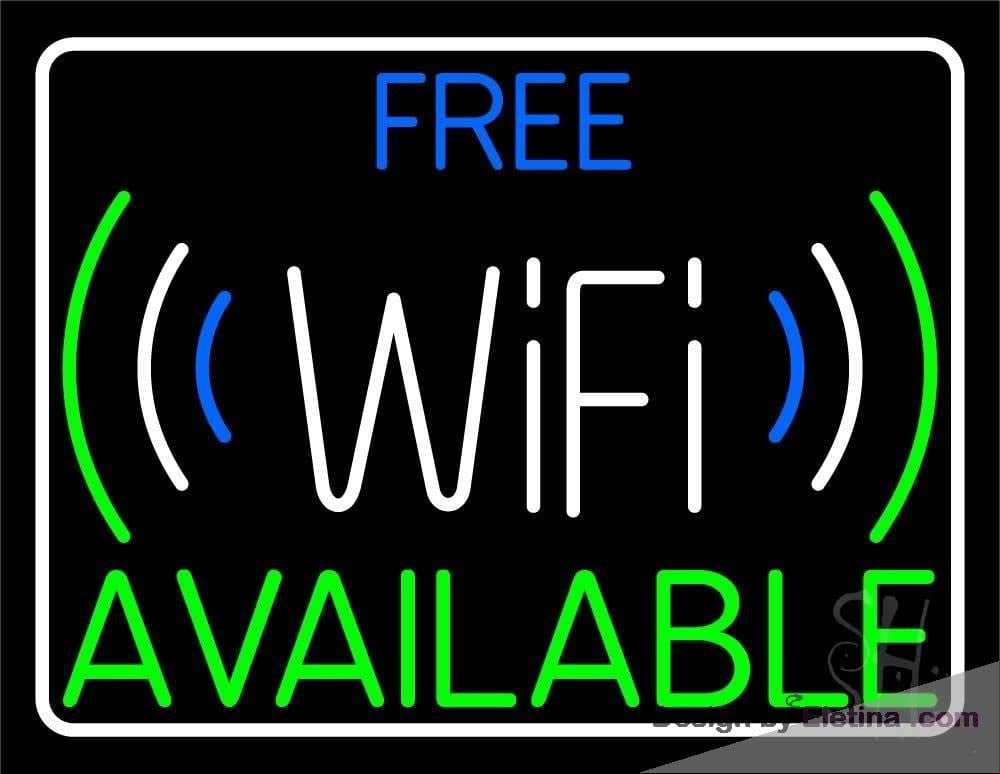 Neon Signs for Wall Decor Free Wifi Available Sign Neon Led ...