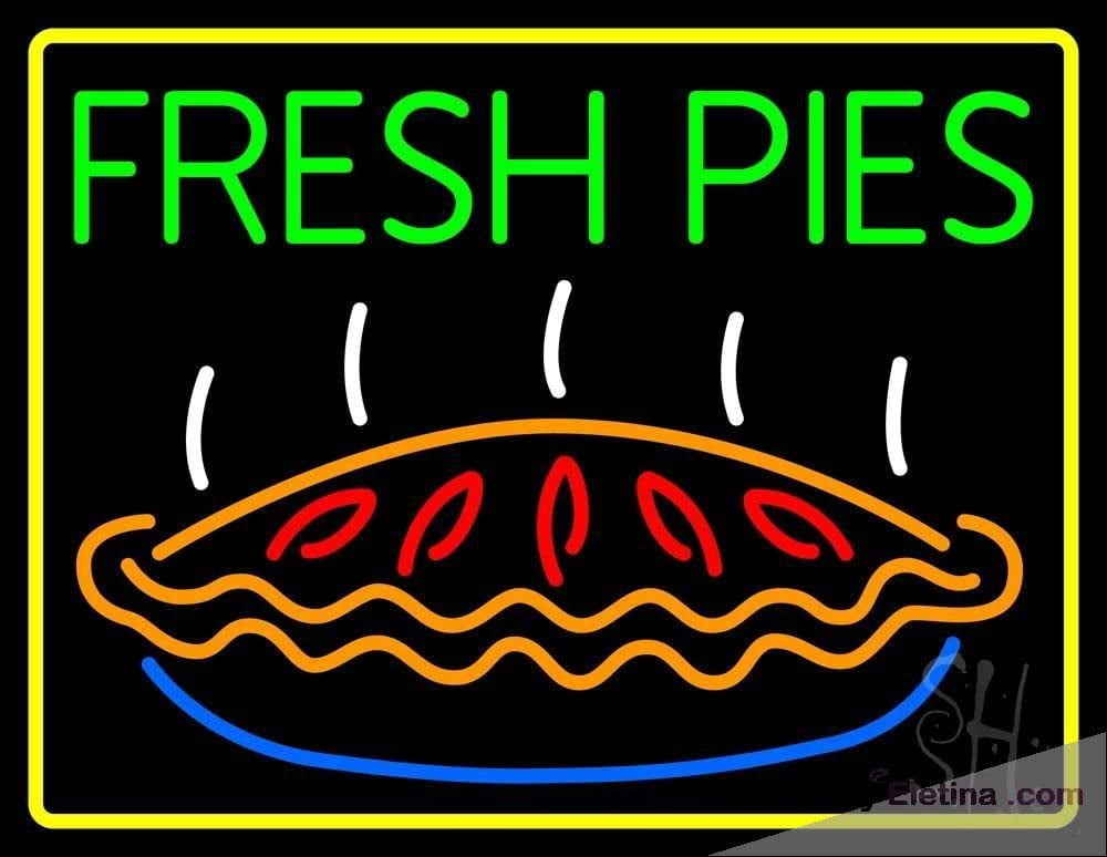 Neon Signs for Wall Decor Fresh Pies With Border Sign Neon Led ...