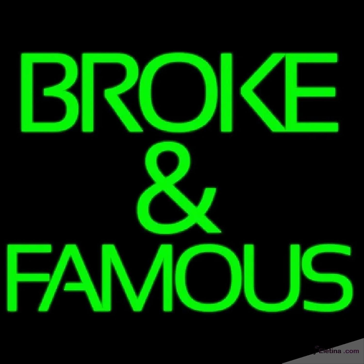 Neon Signs for Wall Decor Green Broke And Famous Handmade Art Sign Neon ...