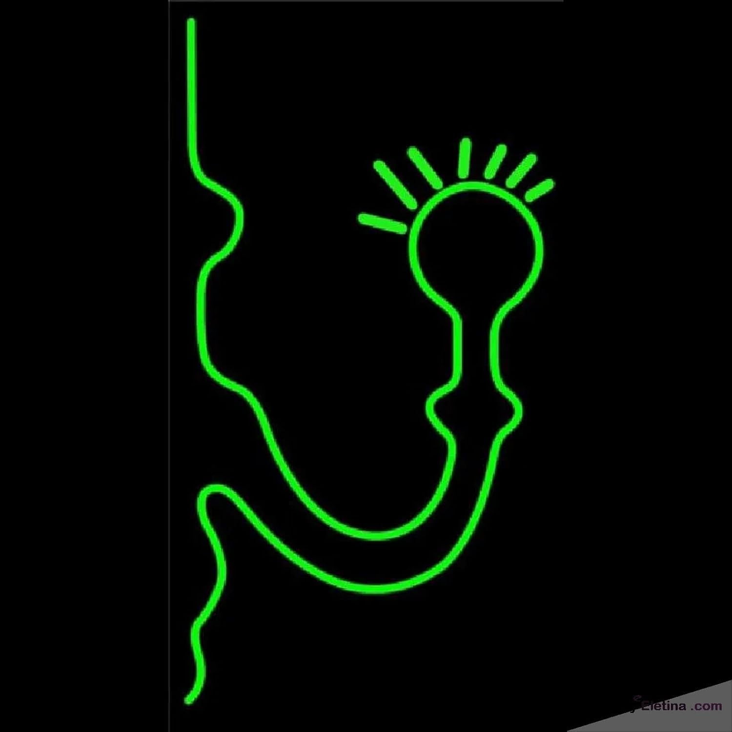 Neon Signs for Wall Decor Green Chandelier Logo Handmade Art Sign Neon ...