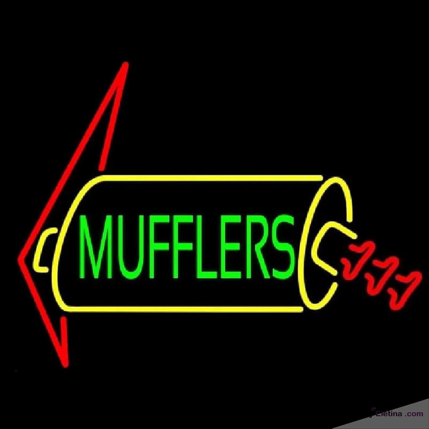 Neon Signs for Wall Decor Green Mufflers Handmade Art Sign Neon Led ...