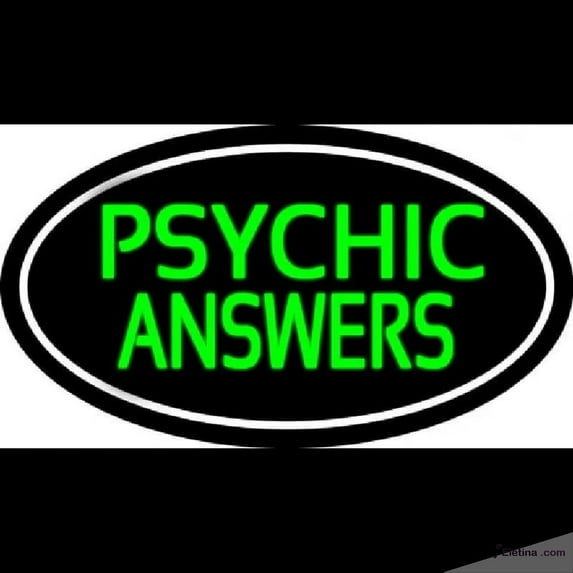 Neon Signs for Wall Decor Green Psychic Answers White Border Handmade ...